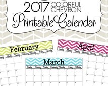 Unique chevron calendar related items | Etsy