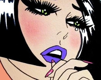 Crying comic girl | Etsy