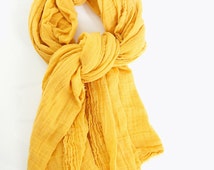 Unique bright yellow scarf related items | Etsy