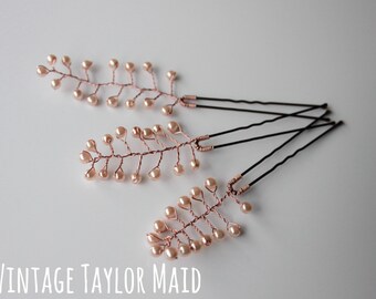 Fern leaf hair pins | Etsy