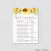 Sunflower Baby Shower Celebrity Baby Name Game by ShowerThatBaby