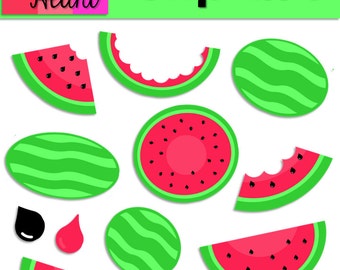 Watermelon clip art | Etsy