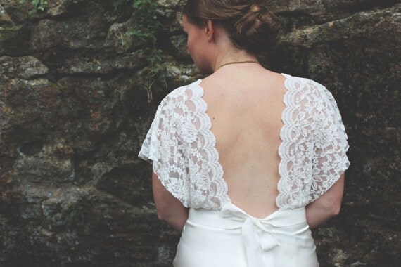 Wedding Dress Topper Wedding Dress Cover Up by AliceAndMaeBridal