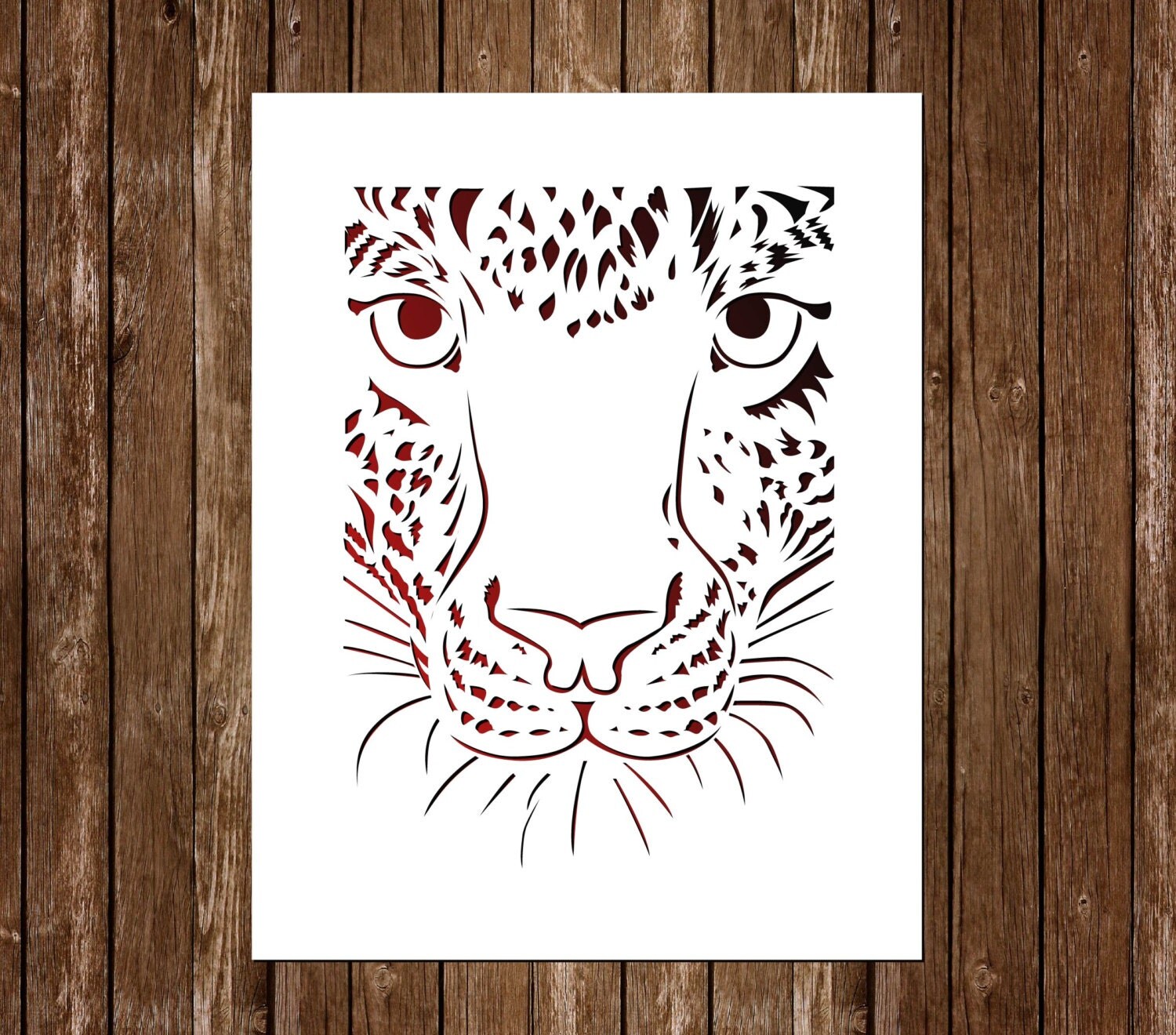 Tiger Paper Cutting Template Tiger Papercut Tiger Cut Out