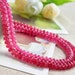 Natural Rose Red Jade Beads Smooth Polished by BeadsForDreams
