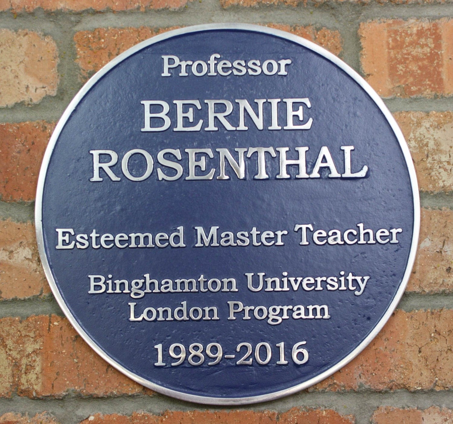 Personalized fun blue plaque with your choice by TheMetalFoundry