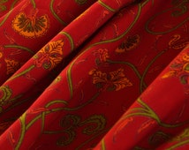 Popular items for red print fabric on Etsy