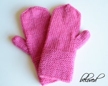 Unique pink mittens related items | Etsy