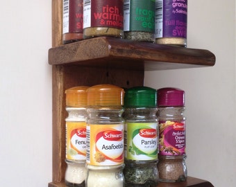 Rustic spice rack | Etsy