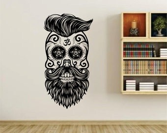 Bearded skull | Etsy