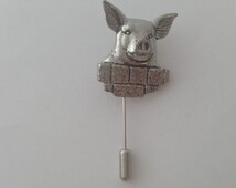 Unique pig lapel pin related items | Etsy