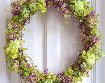 Spring lilac wreath | Etsy