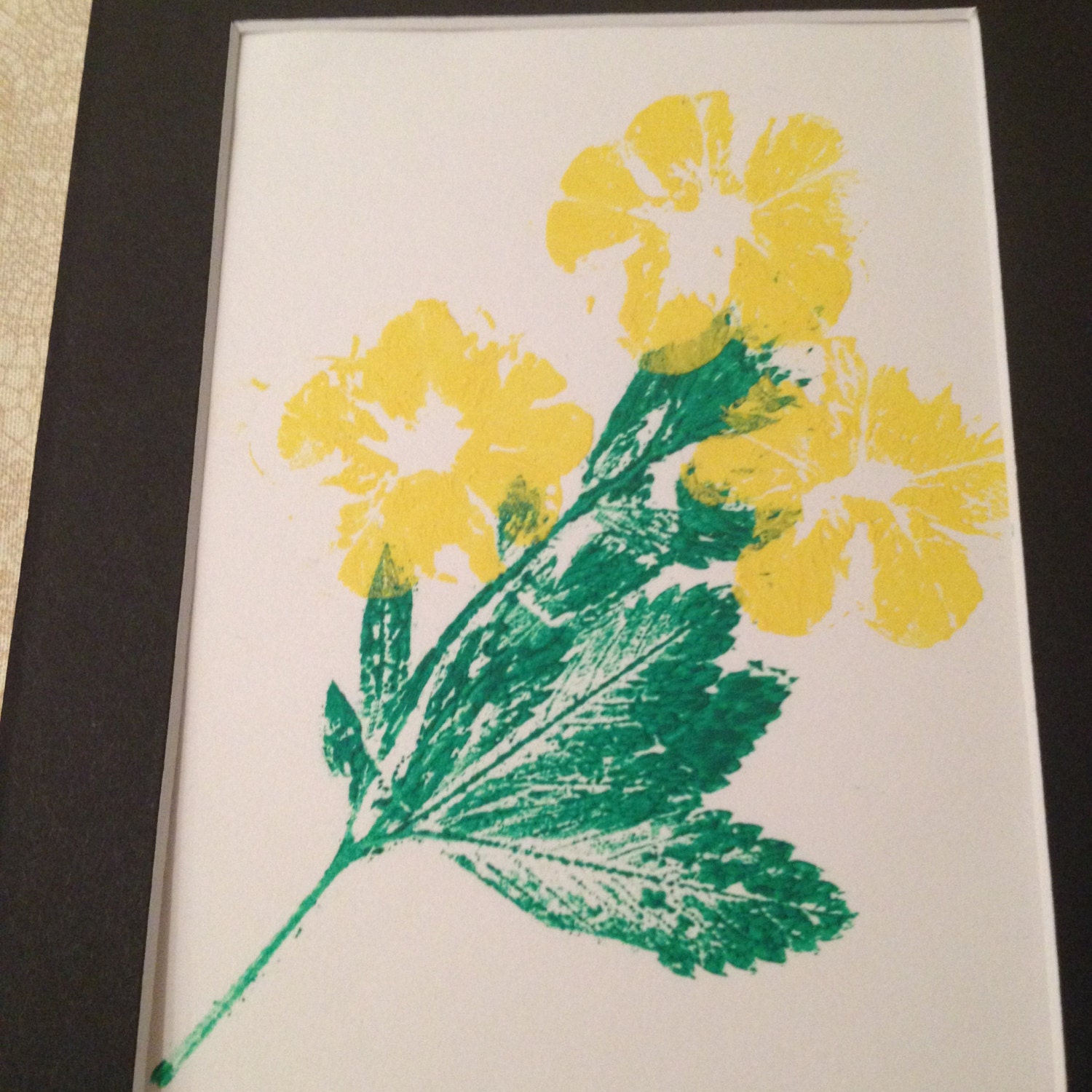 Leaves and Flower Monoprint