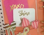 Items similar to Striped Pink Bow Paper Clip on Etsy