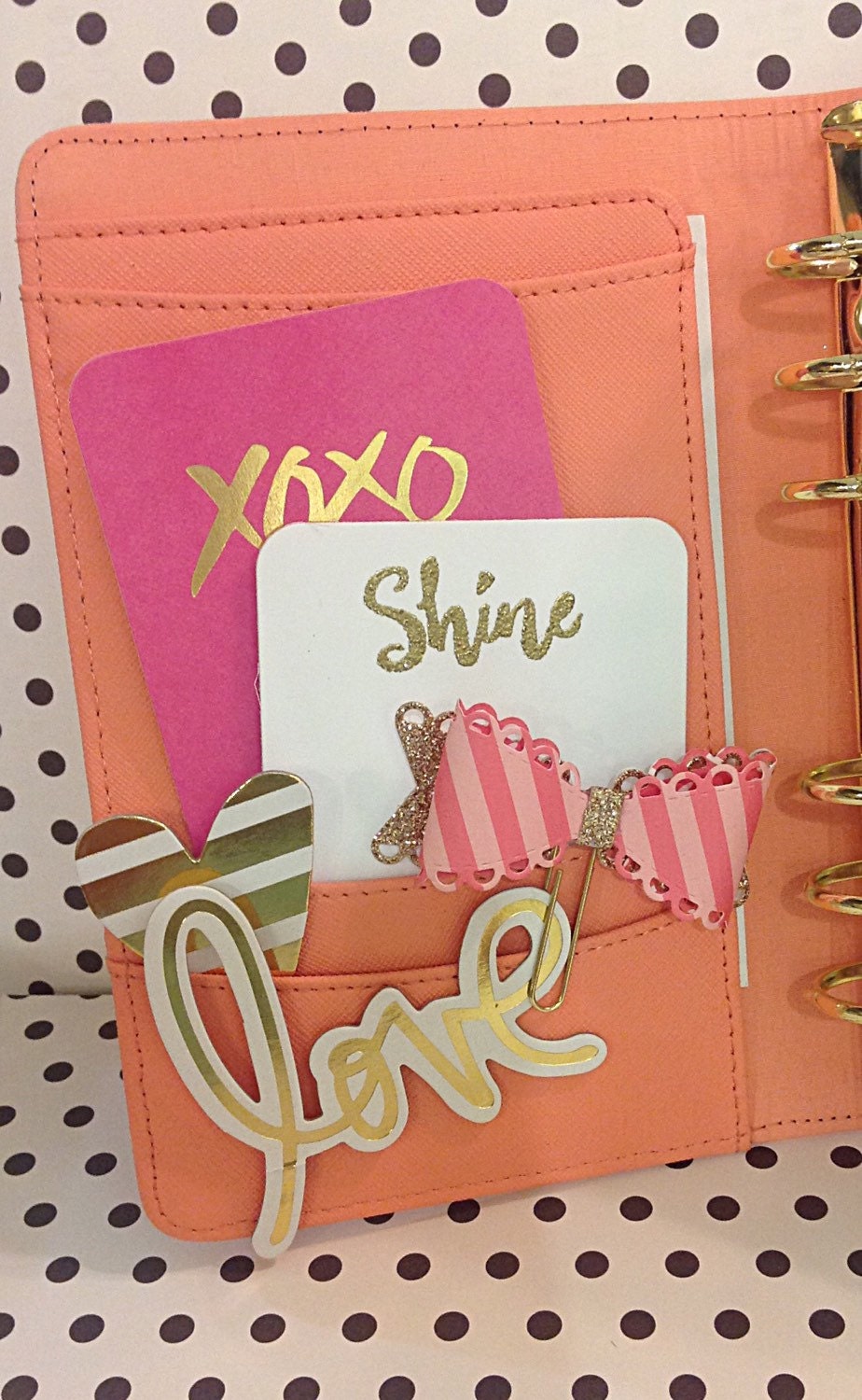 Striped Pink Bow Paper Clip by PrettyPaperPieces4U on Etsy