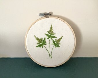 Unique fern embroidery related items | Etsy