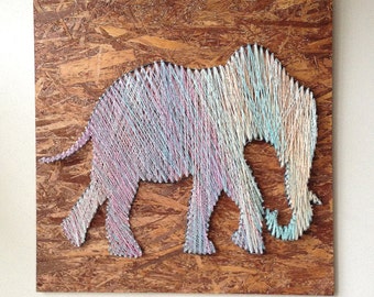 Elephant string art | Etsy