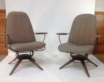 Mcm swivel chair | Etsy