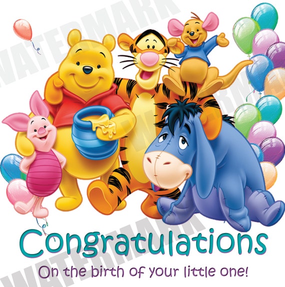 Winnie The Pooh Congratulations on the birth of by HandsomeElf
