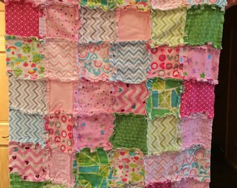 Items similar to Rag Quilt Pattern, Rag Quilt, Chevron, Chevron Rag ...