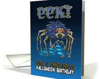Creepy birthday card | Etsy