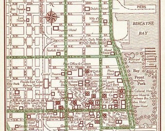 Vintage street map | Etsy