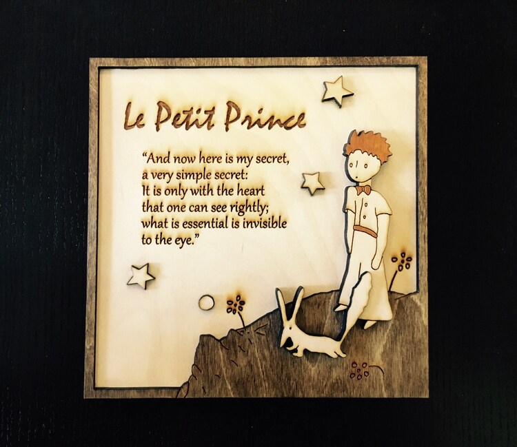 The Little Prince Wood Frame no.1 Prince / Wood by gartsdesign
