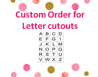 Cardstock letters | Etsy