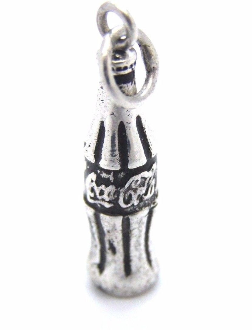 Coca Cola Charm Pendant .925 Sterling Silver.