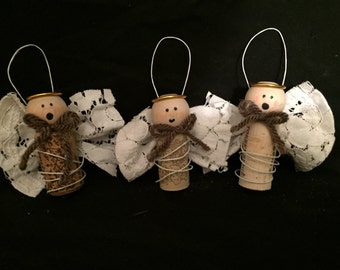 Wine cork angel | Etsy