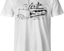 Unique bulldozer shirt related items | Etsy