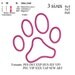 Paw print applique embroidery machine embroidery pattern