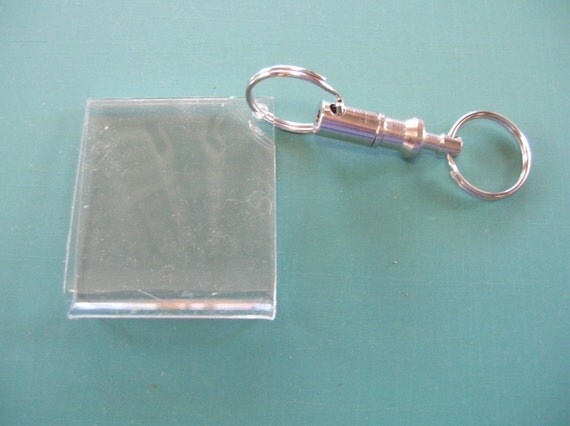 Clear Plastic Key Chain For Needlework Crafts 2 x