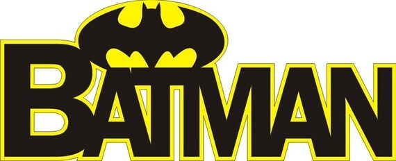 Batman Word Title Die Cut from DesignUrMemories on Etsy Studio