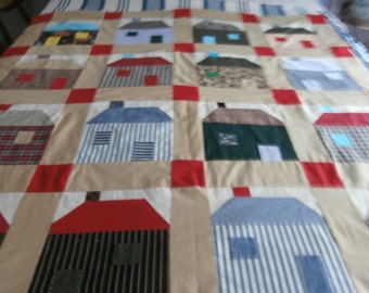 Schoolhouse quilt | Etsy