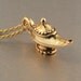 Gold Magic Lamp Necklace 14K Gold Magic Lamp Charm Magic