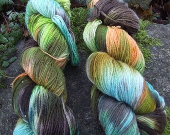Handpainted sock yarn fingerling yarn Superwash by Yarnarchy