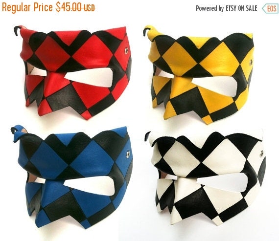 ON SALE Domino Leather Mask. by mrhydesleather on Etsy