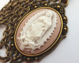 Virgin mary necklace | Etsy