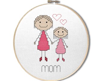 Mom cross stitch | Etsy