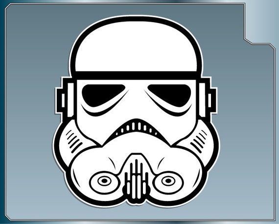 STORMTROOPER Helmet vinyl decal from Star Wars Scout Trooper