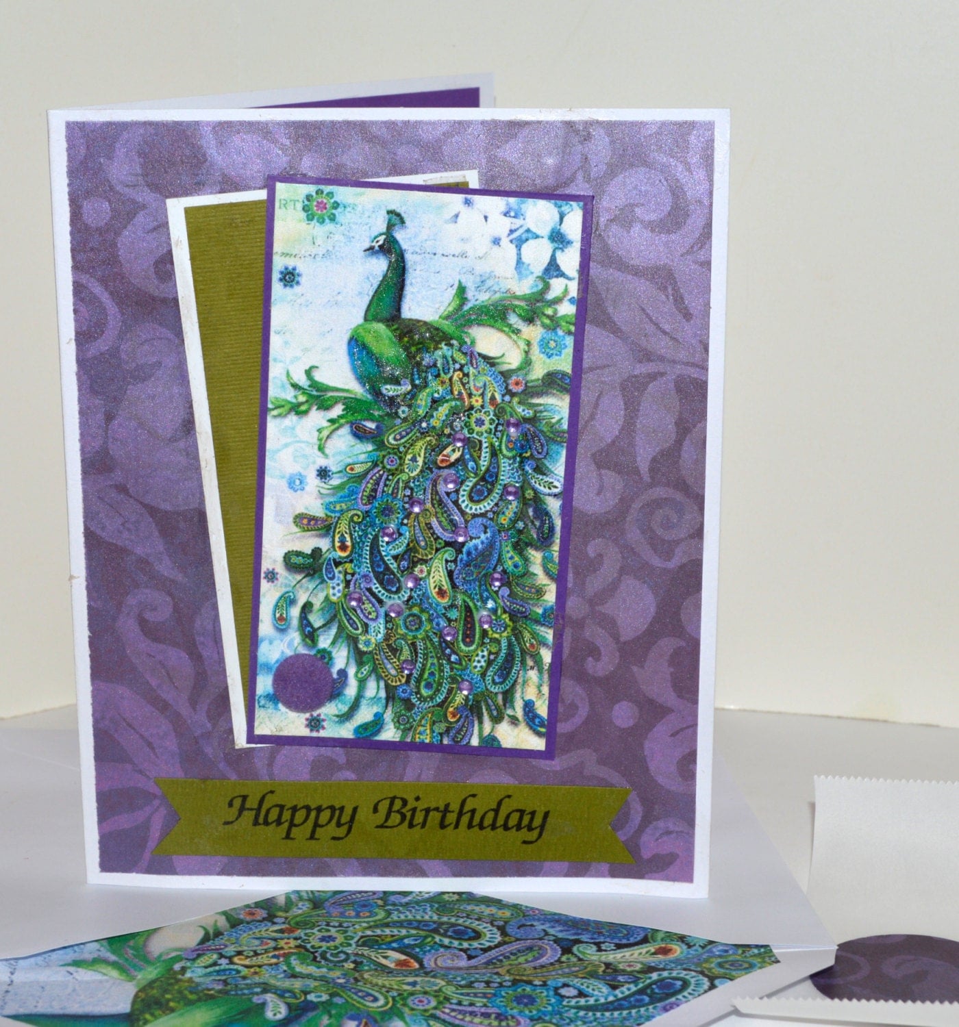 Elegant Birthday Card Happy Birthday Card Custom Birthday