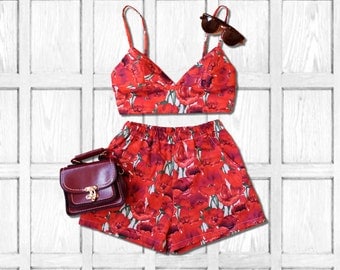 Floral crop top | Etsy