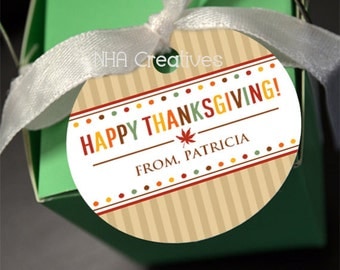 Personalized Thanksgiving Turkey Favor Tag DIY by NHACreatives