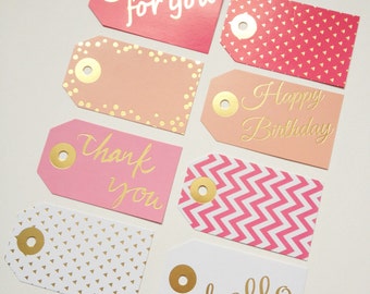 Foil gift tag | Etsy