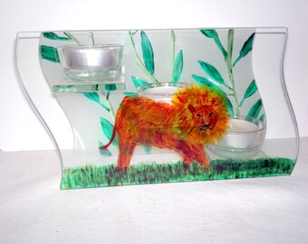 Lion candle holder | Etsy