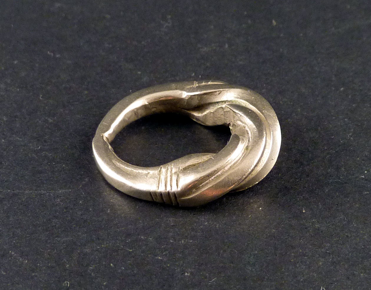African silver ring from West Africa fulani or peul african