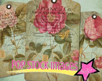 Shabby Chic French Ephemera Tags Vintage French Ephemera
