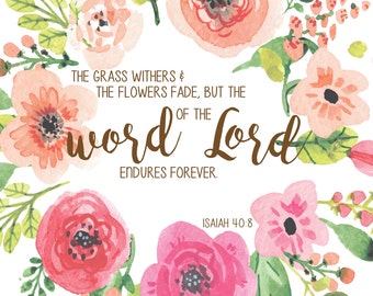 Scripture word art | Etsy