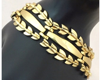 Monet gold bracelet | Etsy